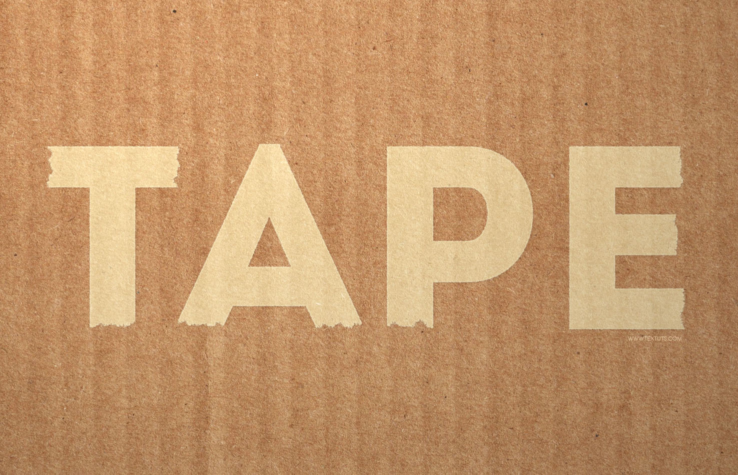 Simple Masking Tape Text Effect PSD Tape Font Textuts